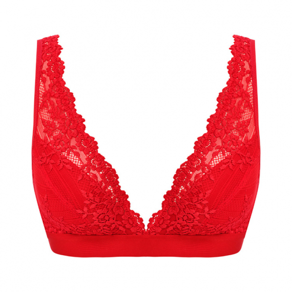 Wacoal Embrace Lace Bralette Equestrian Red - Annadiva