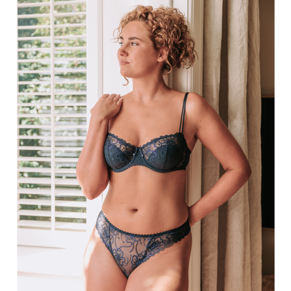 Marie Jo Jane String Velvet Blue - Annadiva