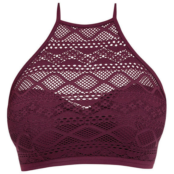 Freya Swim Sundance High Neck Bikinitop Black Cherry - Annadiva