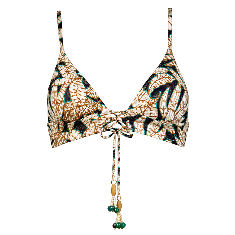 Watercult Les Cotes Triangle Bikini Oberteil Black Sepia - Annadiva