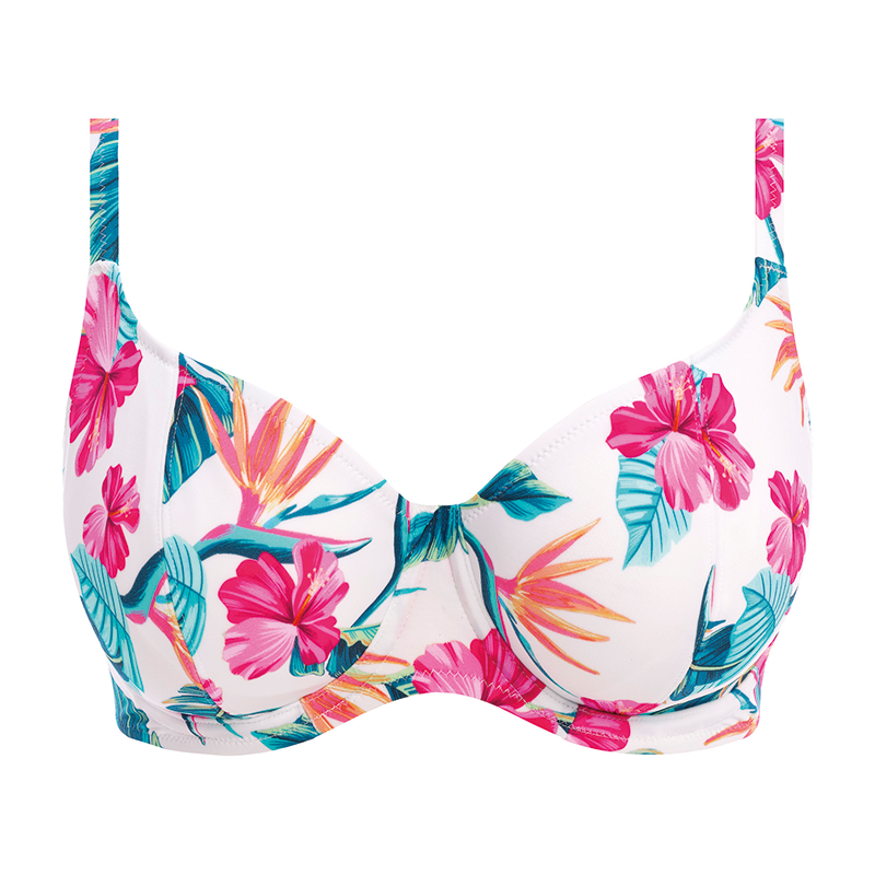 Freya Swim Palm Paradise Bikini Oberteil White - Annadiva